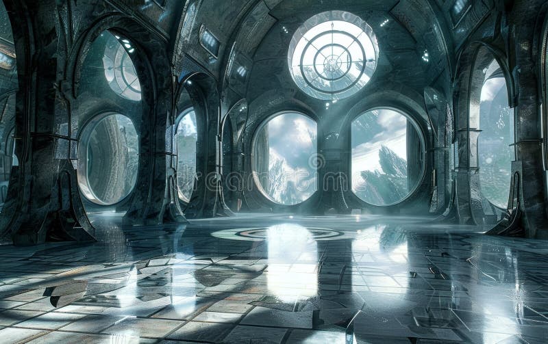 An Ethereal and Otherworldly Sanctuary Filled with Towering Arched ...