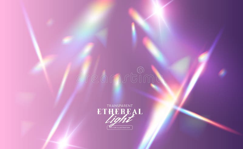 Ethereal Overlay Crystal Light Refraction Flare Effect Stock Vector ...