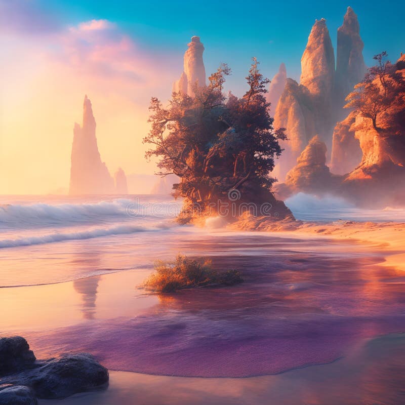 The Ethereal Painting of a Gorgeous and Beautiful Beach with Clearest ...