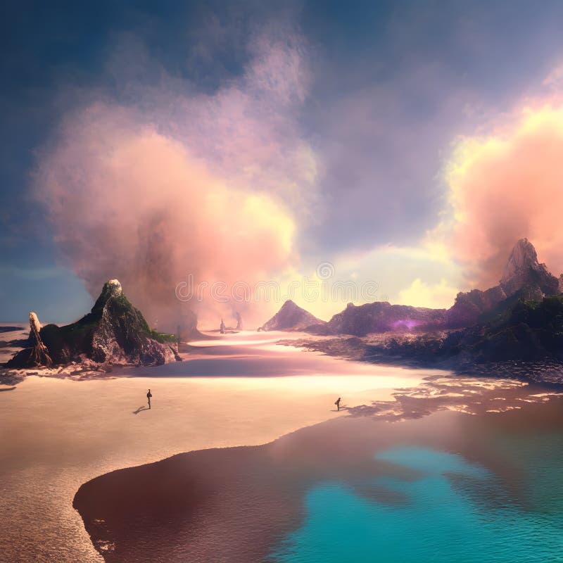 The Ethereal Painting of a Gorgeous and Beautiful Beach with Clearest ...