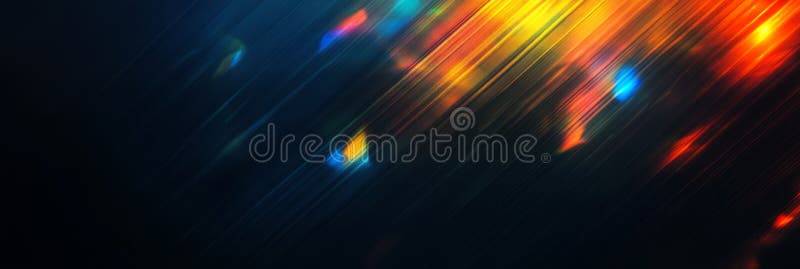 Ethereal Prism Light Reflections on a Beautiful Black Background ...