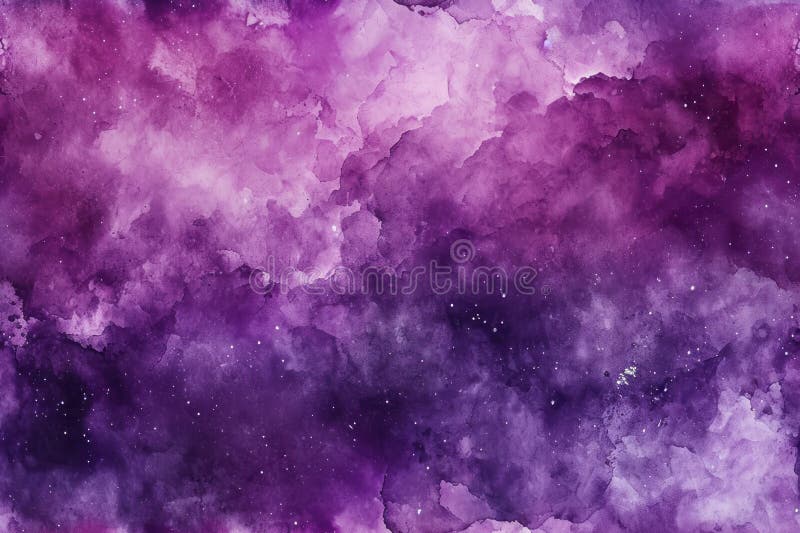 Ethereal Purple Clouds with a Watercolor Texture Stock Image - Image of ...