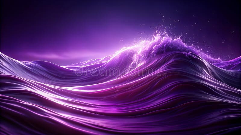 Ethereal Purple Wave: a Symphony of Shadows and Light AI Generated ...