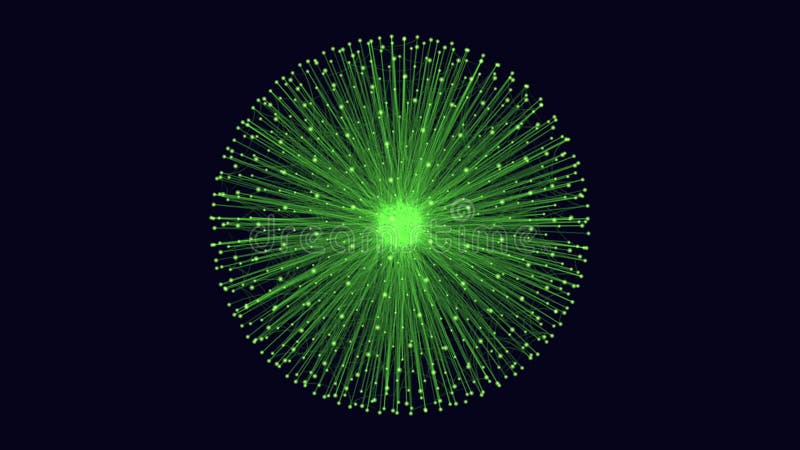 Glowing Green Circular Pattern with Radiating Lines of Light Stock ...