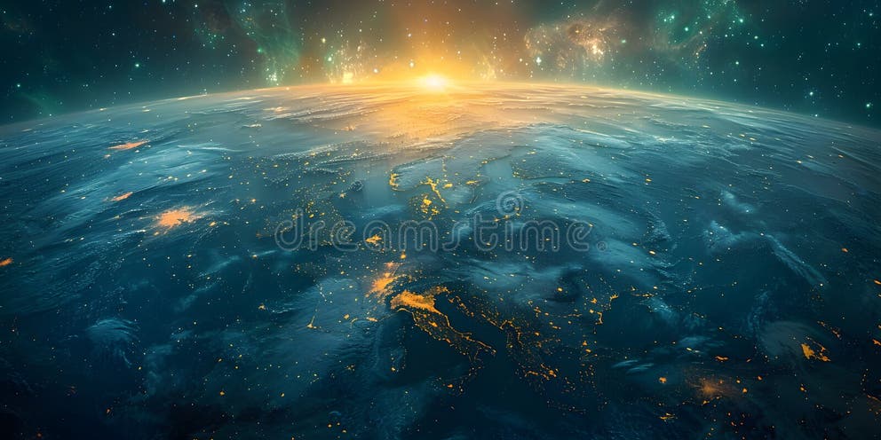 Ethereal Realms - Cosmic Terrainscape Background Image Stock ...