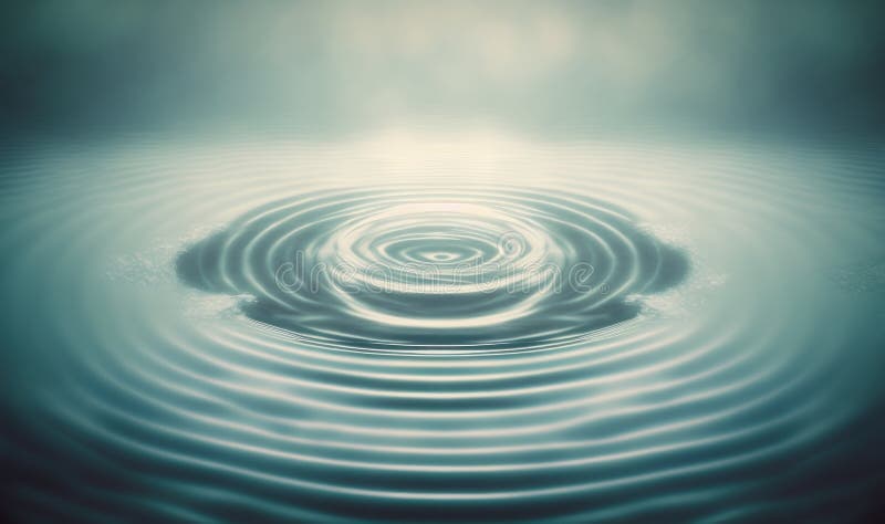 Ethereal Ripples on a Pond for Dreamy Backgrounds. Stock Illustration ...