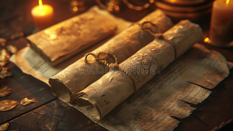 Ethereal Scrolls Create an Atmosphere of Magical Wisdom and Enchantment ...