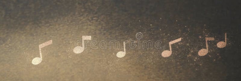 Ethereal Sequence of Music Notes Fading into Texture Stock Illustration ...