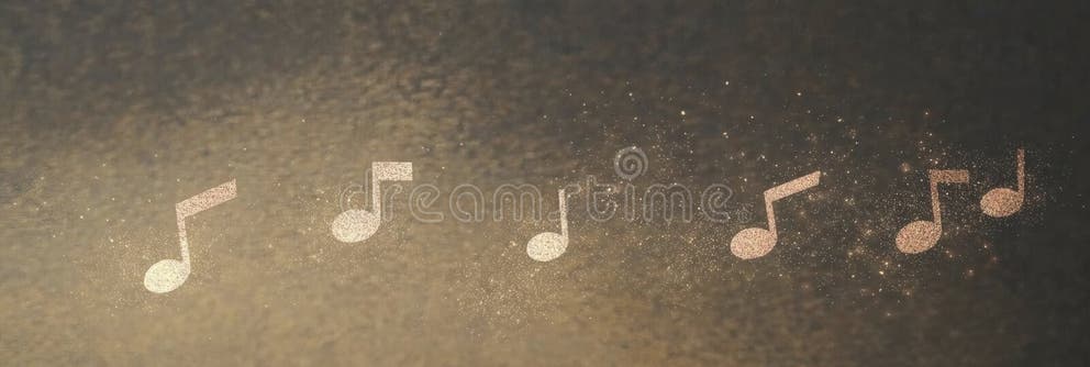 Ethereal Sequence of Music Notes Fading into Texture Stock Illustration ...
