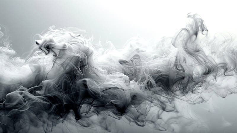 Mystical Swirling Smoke Patterns Dance Gracefully in an Ethereal, Light ...
