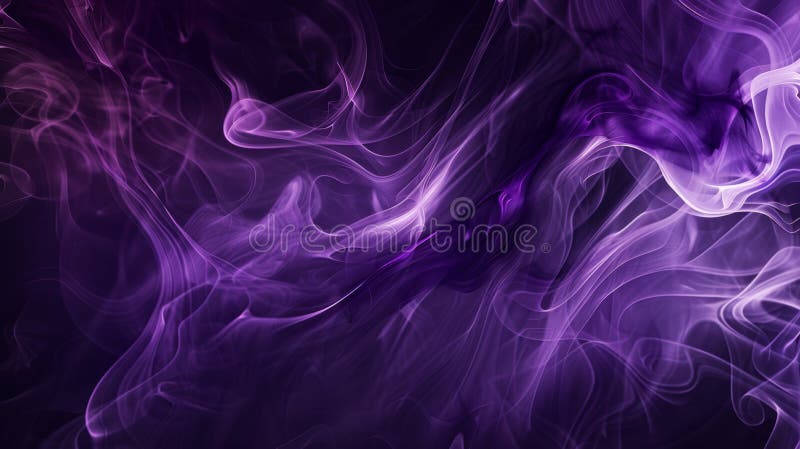 Ethereal Smoke Patterns in Amethyst Shades on Abstract Dark Background ...