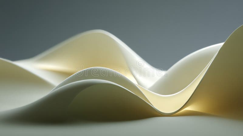 Ethereal Soft Olive Gradient Waves Flowing Harmoniously Across a Gentle ...