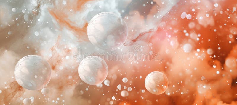 Ethereal Spheres with a Double Exposure Effect Form an Abstract ...