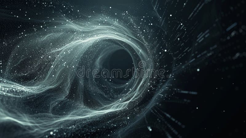 Ethereal Swirling Vortex of Light with a Dark Backdrop. Stock ...