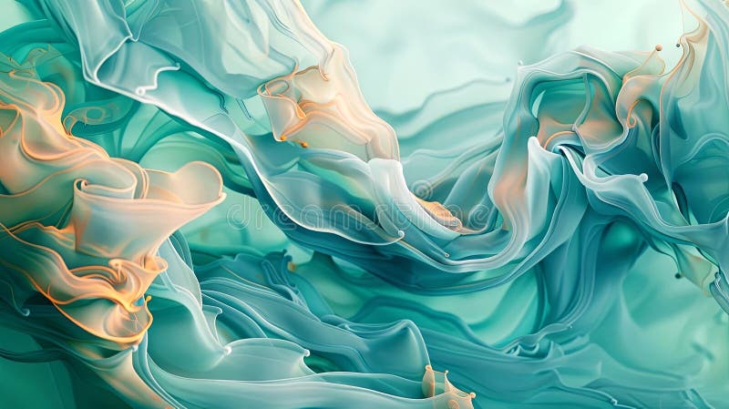 Ethereal Swirls of Turquoise and Pastel Hues Create a Mesmerizing ...