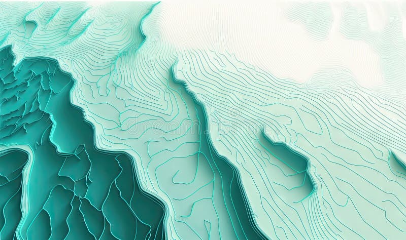 Ethereal Topographic Map Background for Web and Print Designs. Stock ...