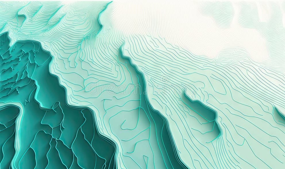 Ethereal Topographic Map Background for Web and Print Designs. Stock ...