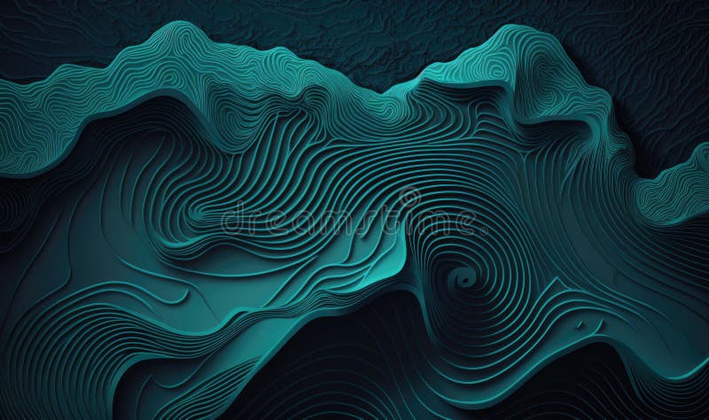 Ethereal Topographic Map Background for Web and Print Designs. Stock ...