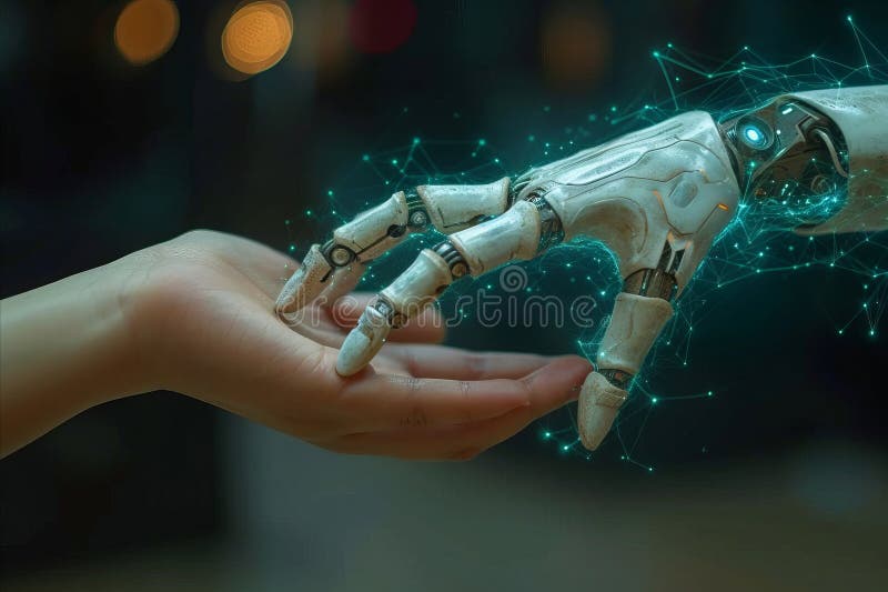 Ethereal Touch, Human and Robot Fingers Spark a Connection Created with ...