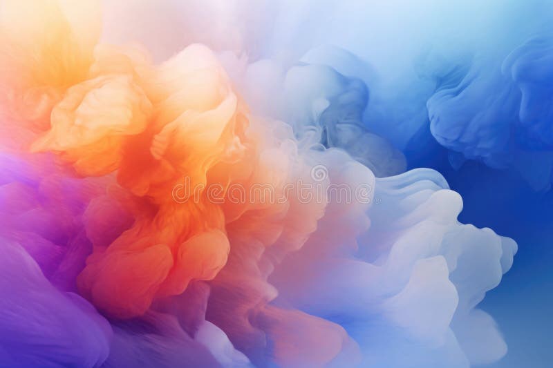 Ethereal Transparent Background. Wavy Abstract Blurred Iridescent Light ...