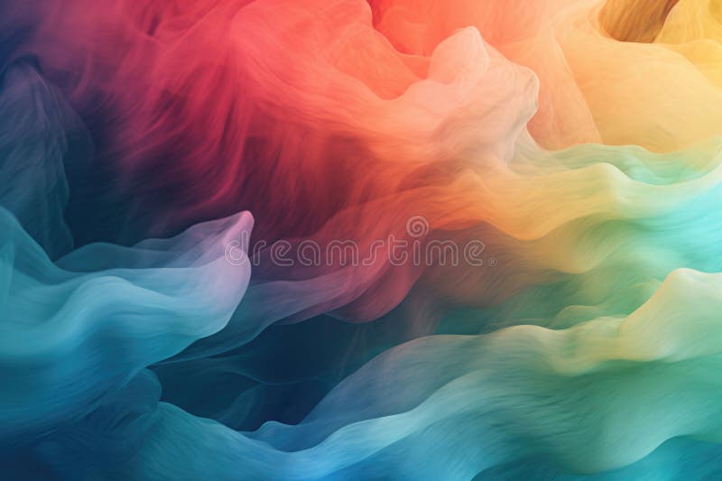 Ethereal Transparent Background. Wavy Abstract Blurred Iridescent Light ...