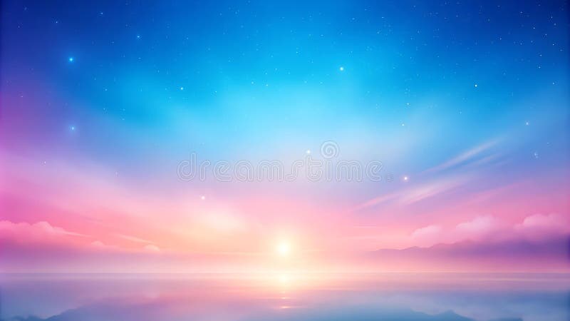 Ethereal Twilight: a Dreamy Gradient of Pink and Blue Generative AI ...