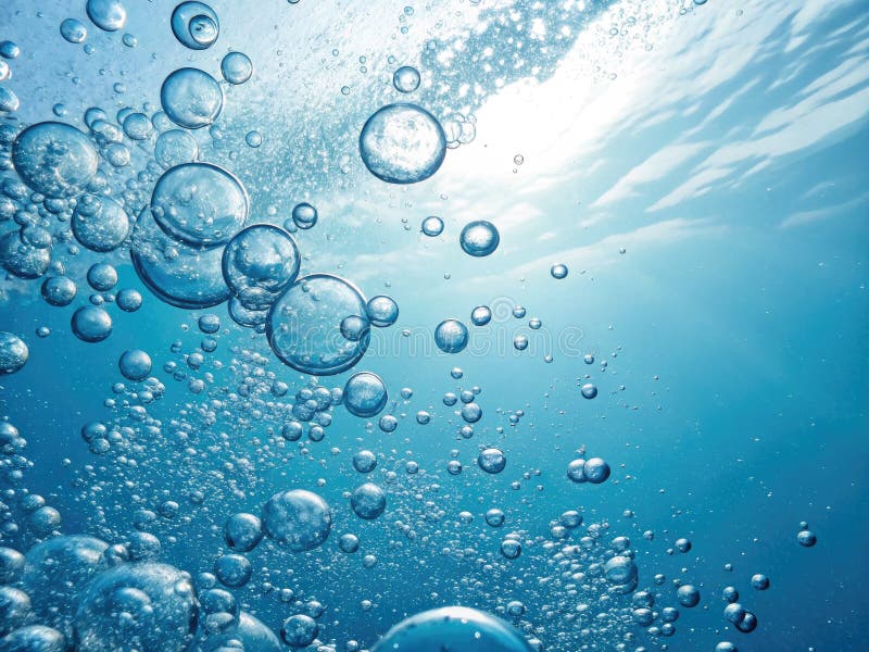Ethereal Underwater Bubble Forms a Stunning Blue and White Abstract ...