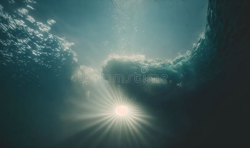 Ethereal Underwater Sun Rays: a Dreamy Background for Your Designs ...