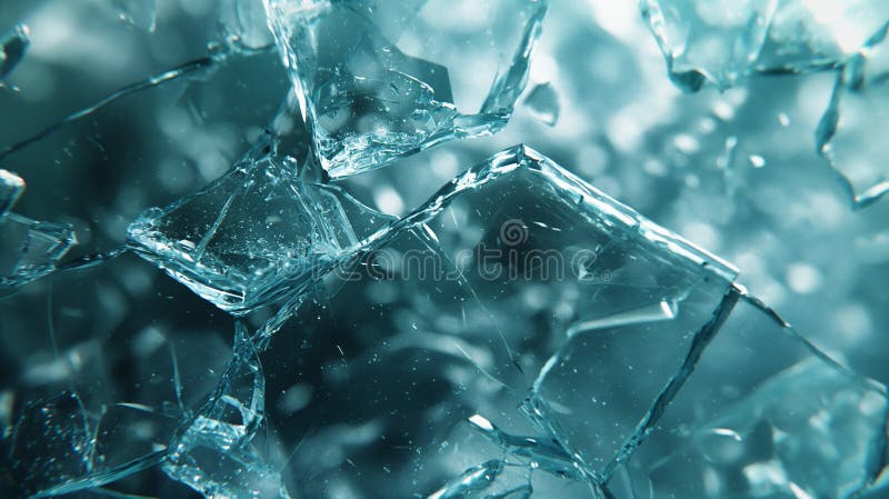 Ethereal Underwater View of Shattered Glass. Generative AI Stock Photo ...