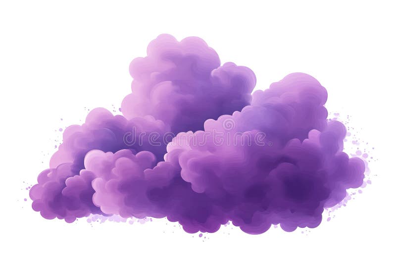 Ethereal Violet Smoke Cloud: a Stunning Vector Graphic with a Crisp ...