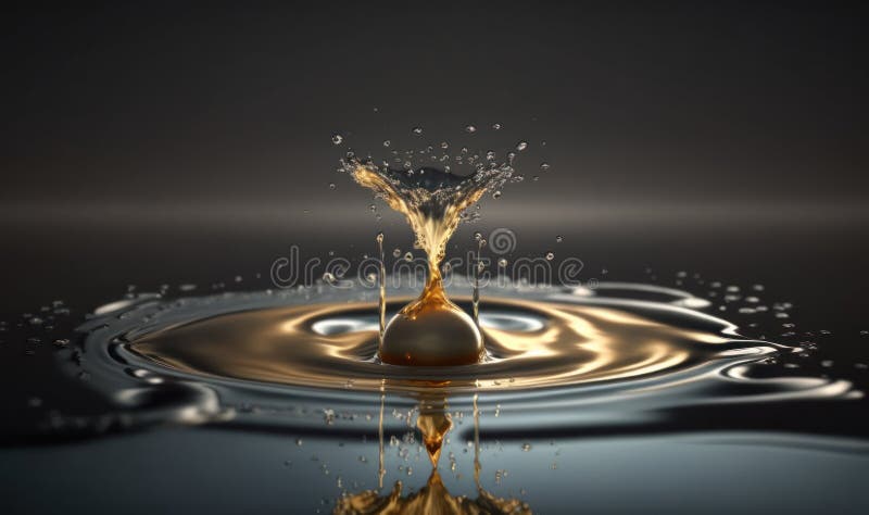 Ethereal Water Drop Splash in Slow Motion for Design Projects. Stock ...