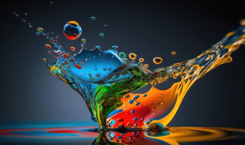 Ethereal Water Droplet Splash Background for Design Projects. Stock ...