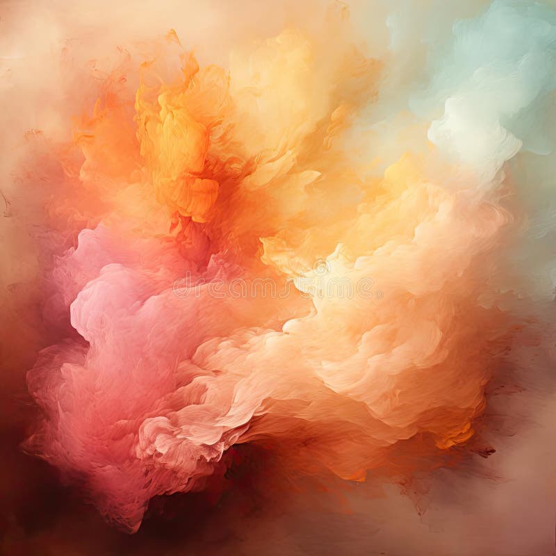 Ethereal Watercolor Effect with Atmospheric Clouds and Realistic Color ...