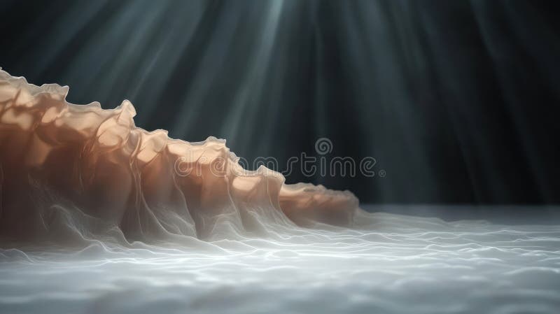 Ethereal Wave-like Formation with Soft Lighting and Misty Atmosphere ...