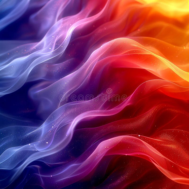 Ethereal Waves of Color Blend in a Captivating Dance of Light and ...