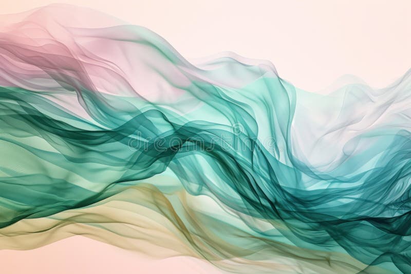 Ethereal Waves of Colorful Fabric Flowing with Grace and Elegance Stock ...