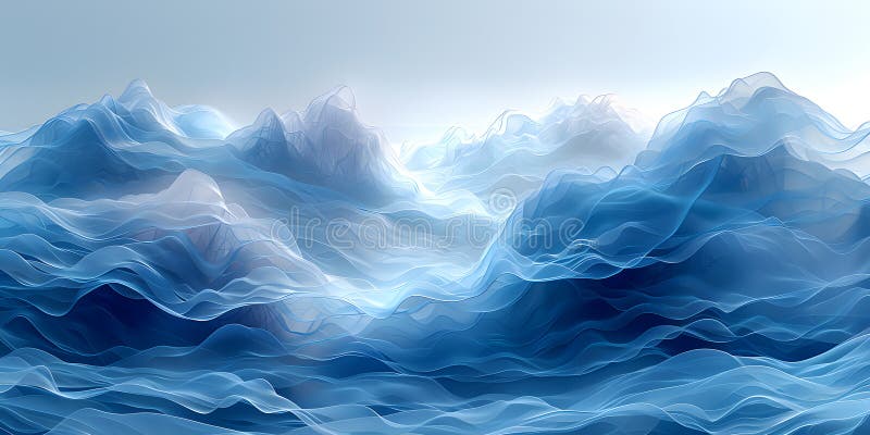 Unfolding Waves - a Captivating Abstract Art Installation Stock ...