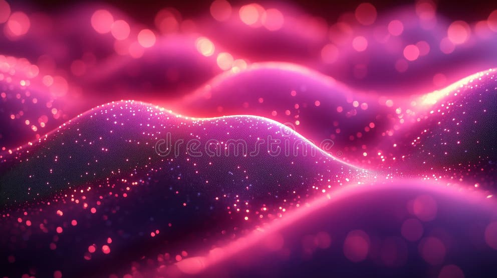 Ethereal Waves of Light and Sparkles in Dreamy Gradient Visualization ...