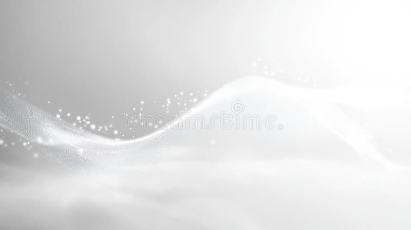 Ethereal White Abstract Background with Sparkling Waves Stock ...