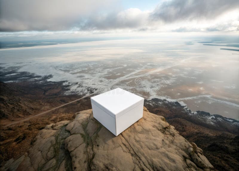 Ethereal White Box a Surrealist Exploration of Form and Texture on a ...