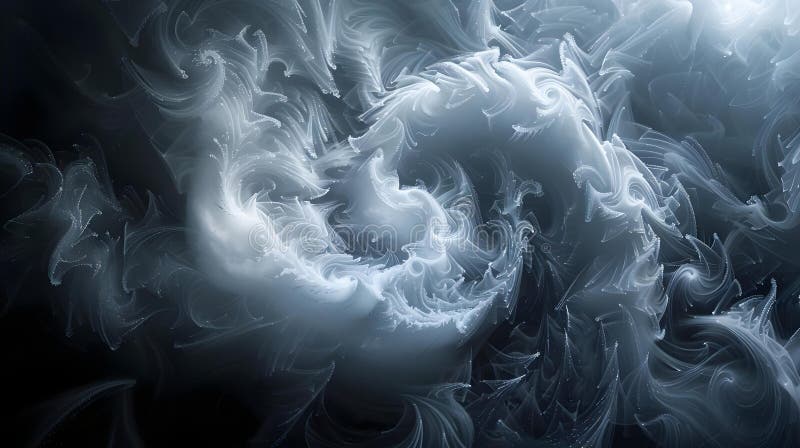 Ethereal White Mist Dance on Dark Canvas. Concept Ethereal, White Mist ...