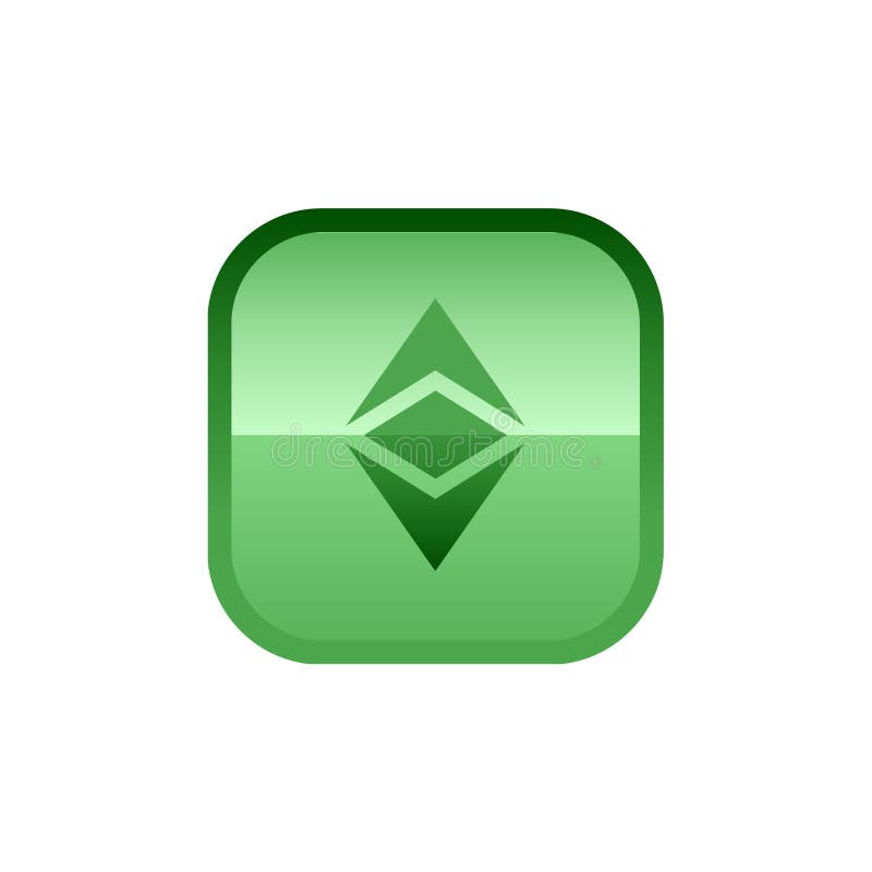 Ethereum Classic Icon Green Button Cryptocurrency Vector Transparent ...