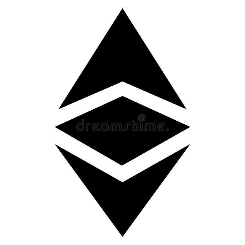 Ethereum Classic Icon on Cloud Isolated on White Background Stock ...