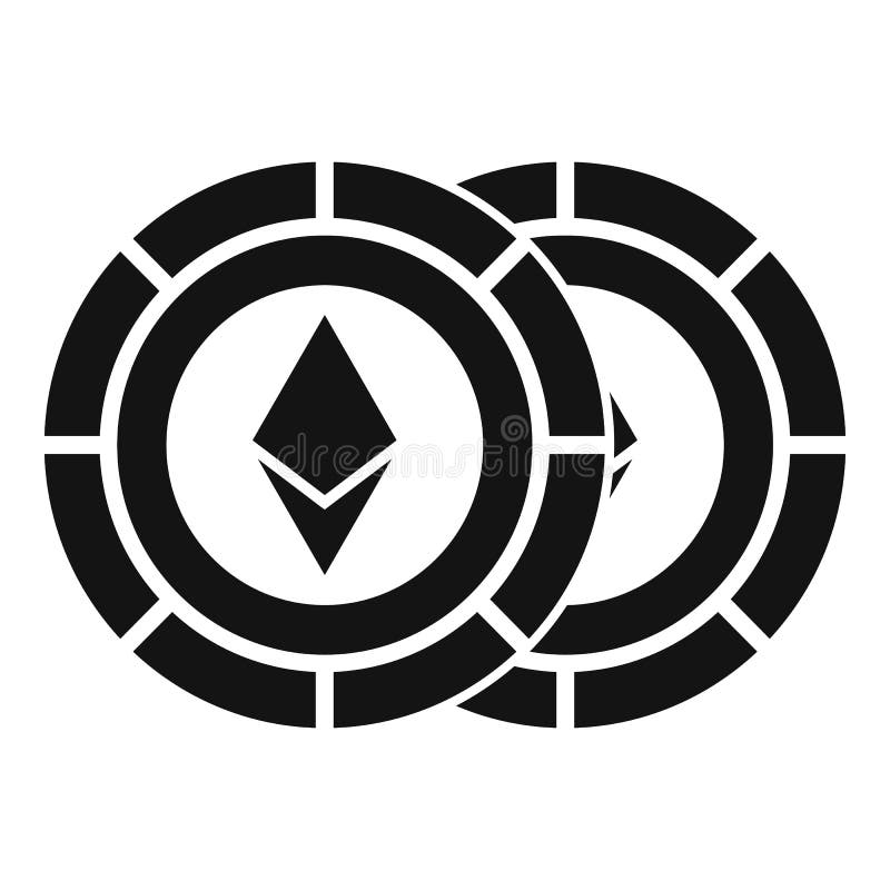 Ethereum Coin Icon Simple Vector. Digital Cryptocurrency Editorial ...