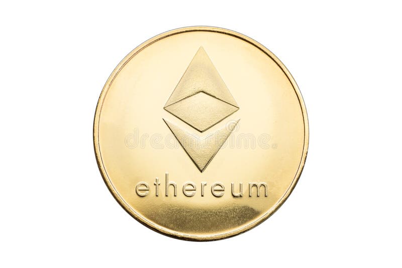 Ethereum Coin Isolated on White Background Editorial Photography ...