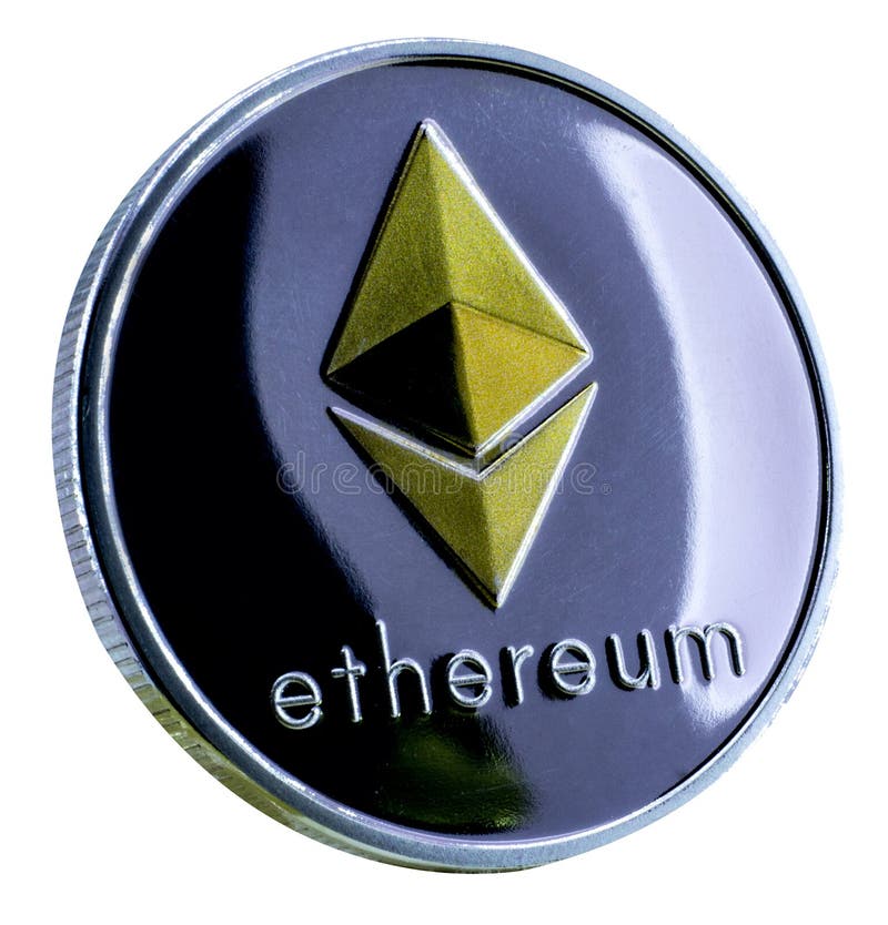 Ethereum Coin. Silver and Golden Ethereum Coin Isolated on White ... Ethereum Coin. Silver and Golden Ethereum Coin Isolated on White ...