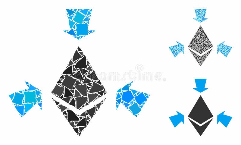 Ethereum Collect Arrows Mosaic Icon of Tuberous Items Stock ...