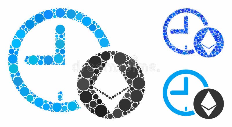 Ethereum Credit Clock Composition Icon of Spheric Items Stock ...