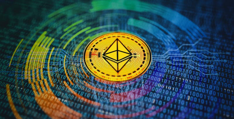 Ethereum Crypto Currency Abstract Background Editorial Stock Image ...