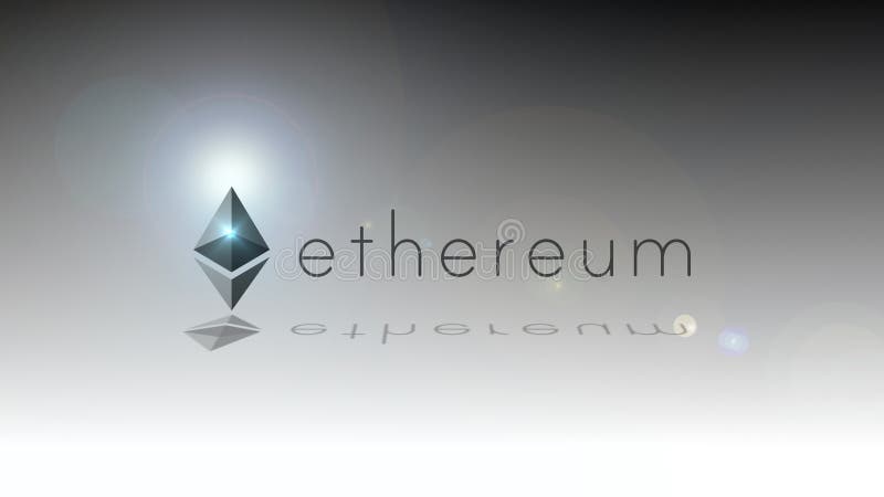 Cryptocurrency Logo. Etherium in Flat Style on Golden Background ...